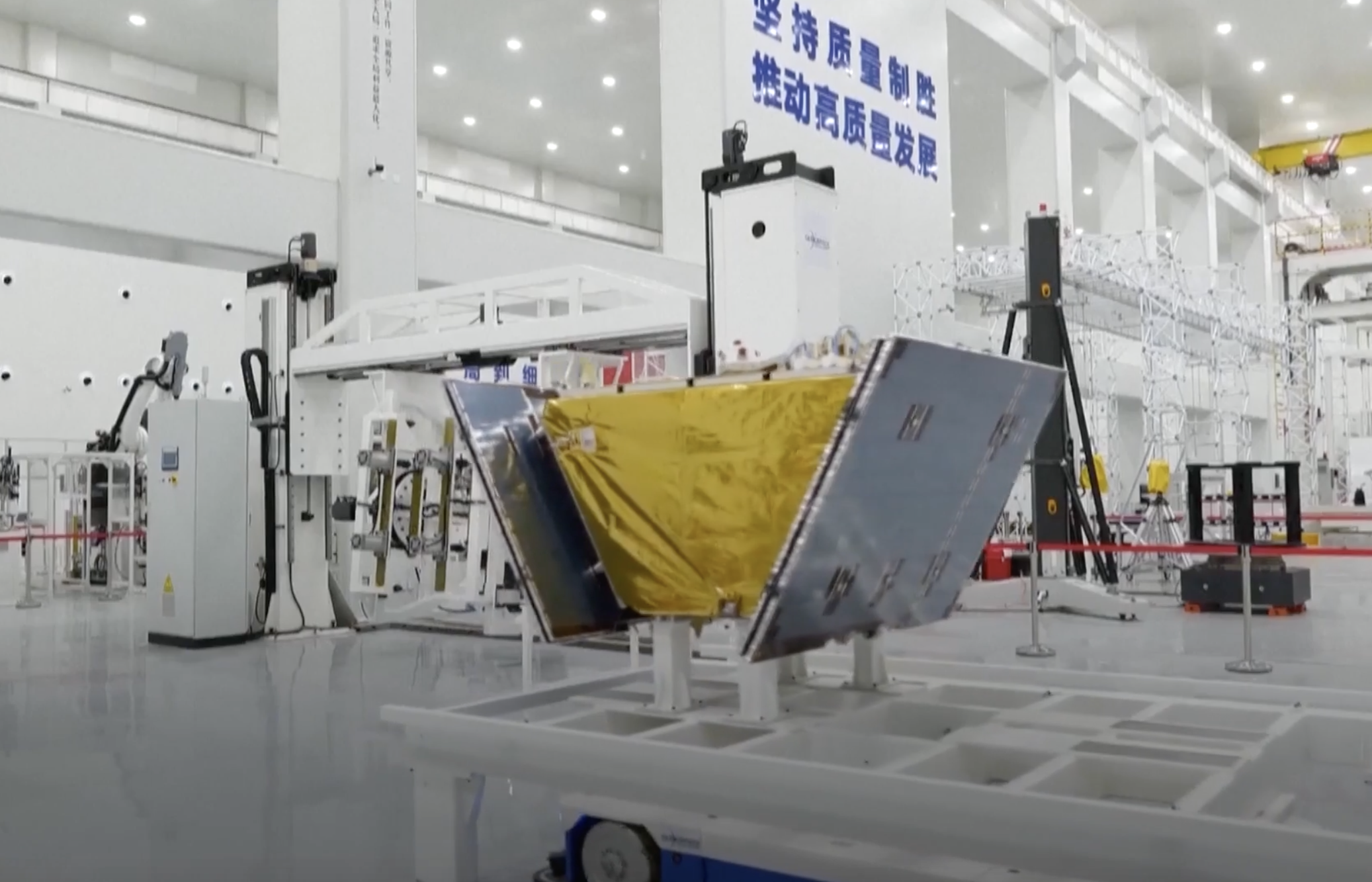 A sneak peek into China's first smart satellite production line ...