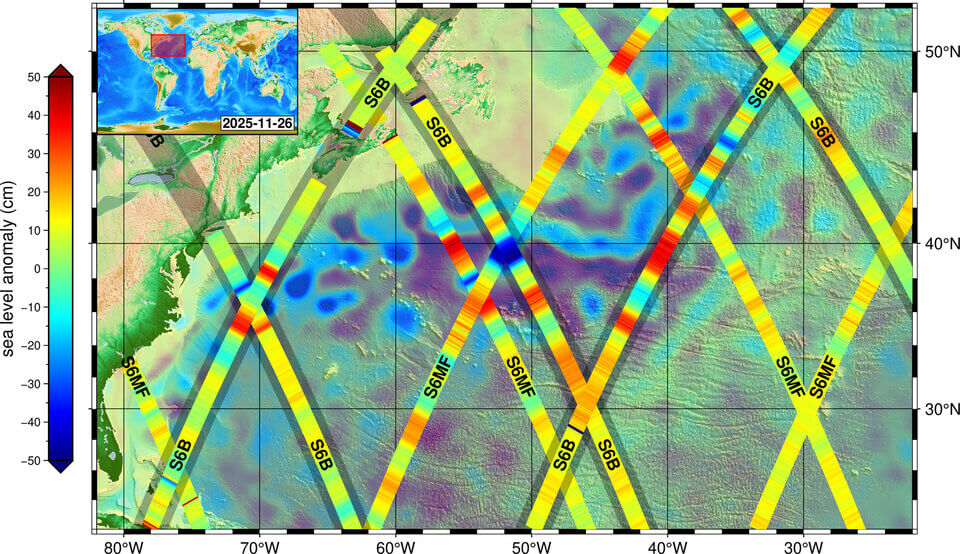 The Copernicus 'Sentinel-6B' Satellite Returns First Data Images After ...